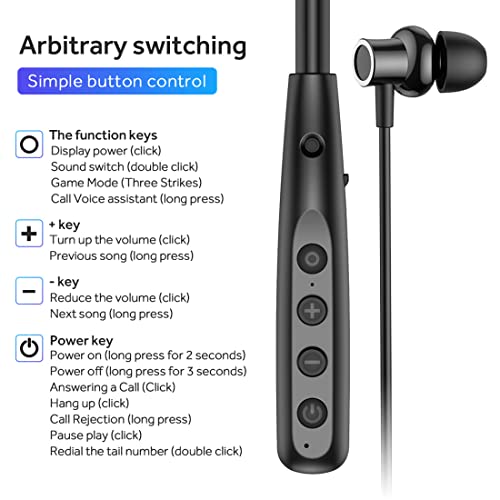 KOOLR Neckband Running Sports Headphones, Wireless Bluetooth Headset, HiFi Stereo Gamers Headphone, In Ear Earbuds, Earphone Bluetooth 5.3, 100 Hours Extra Long Playback with Microphone(Green), Y10