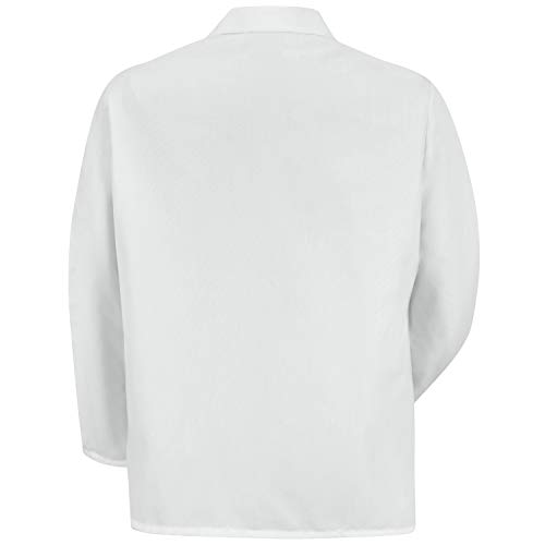 Red Kap Men's Specialized Lapel Counter Coat, White, X-Large