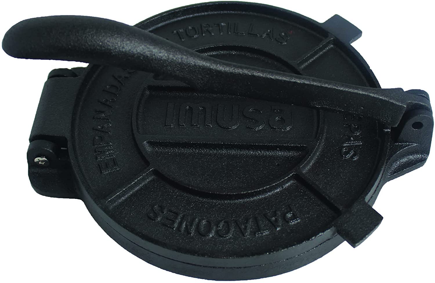 IMUSA USA Cast Iron Tortilla Press 8-Inch, Black