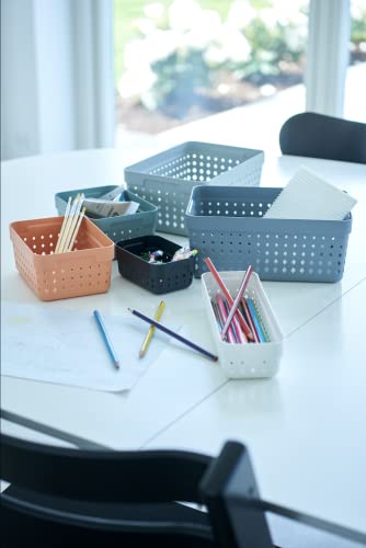 Room Copenhagen, Seoul Organizer β Ventilated Nesting Baskets for Storing Small Items β Stylish Storage Boxes for Desks, Drawers, and More β X-Large, Chinois Green