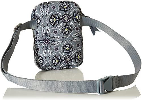 Vera Bradley Women's Cotton Small Convertible Crossbody Purse With RFID Protection, Plaza Tile - Recycled Cotton, One Size