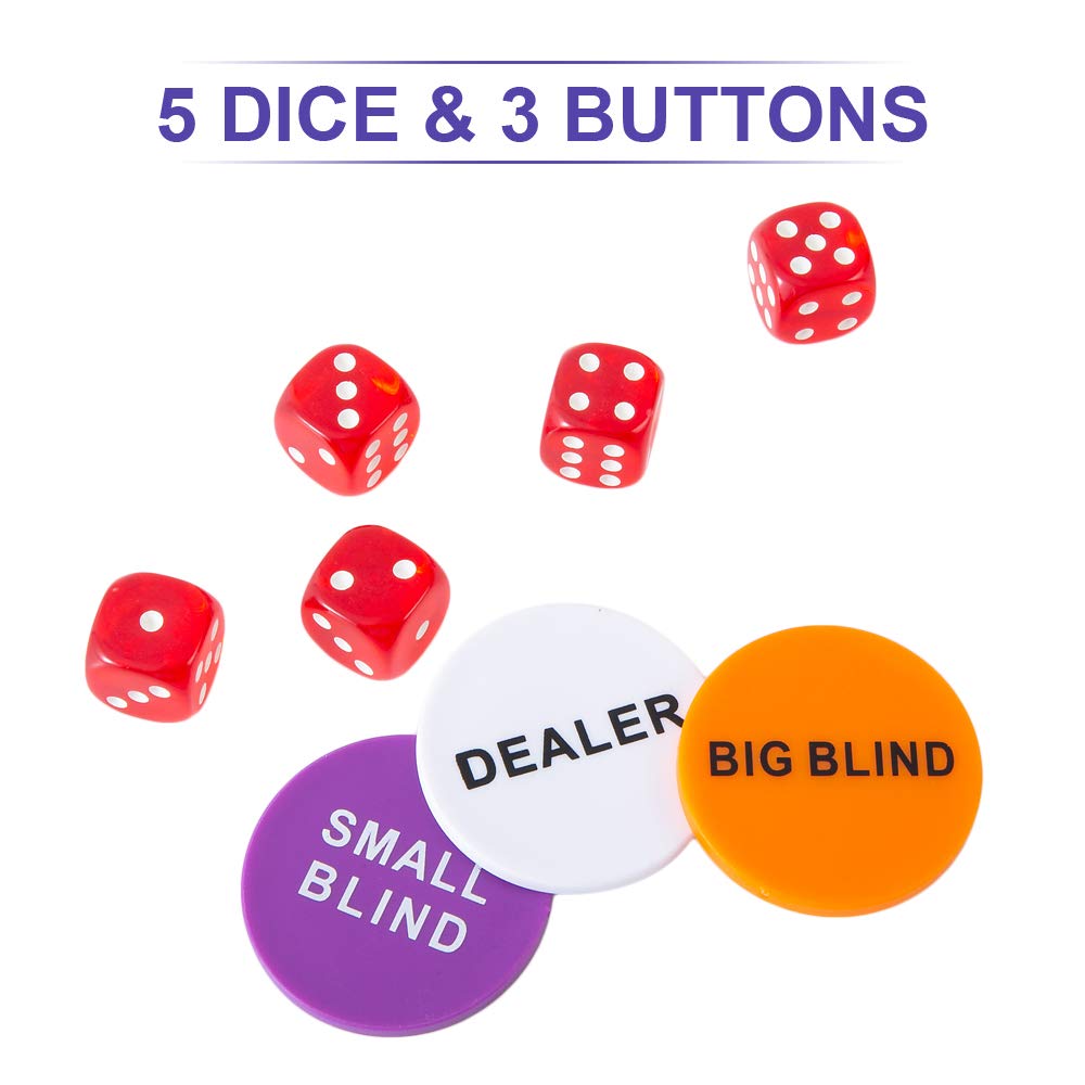 Poker Chip Set - 200PCS Poker Chips with Aluminum Case, 11.5 Gram Chips for Texas Holdem Blackjack