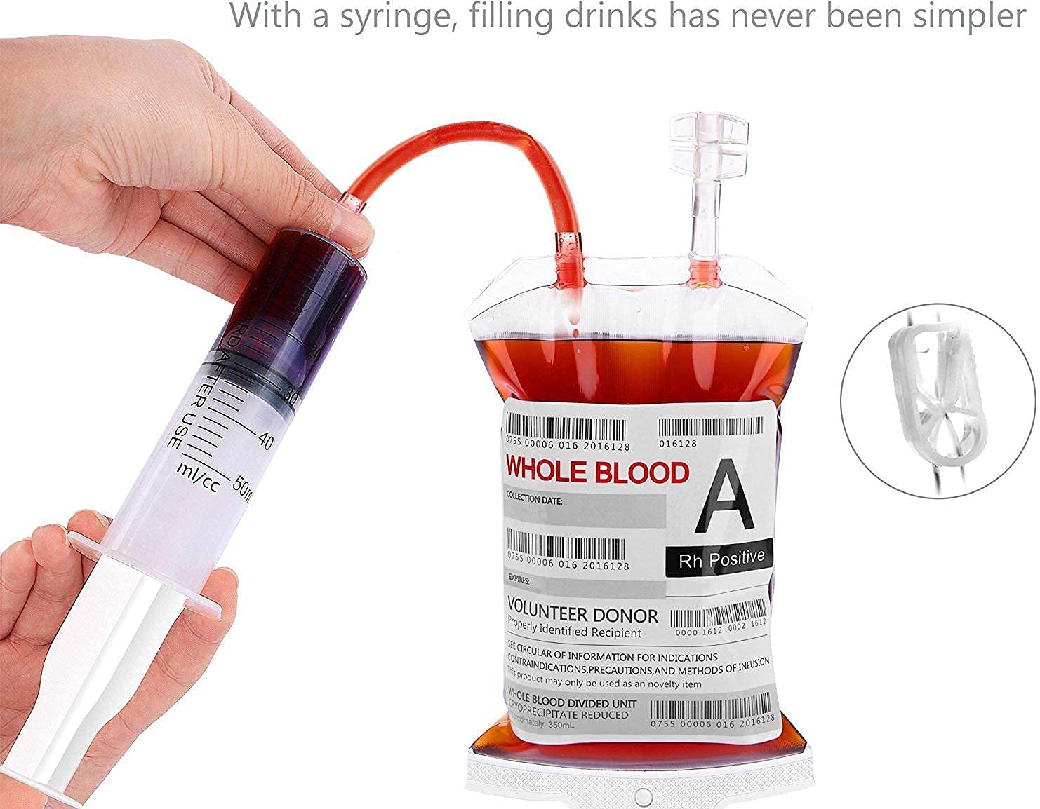 Lightopia Blood Bags for Drinks, LightOpia Set of 10 IV Bags - 11.5 FL OZ, Party Decoration Cups , Halloween/Vampire/Nurse Graduation/Zombie Party Favors