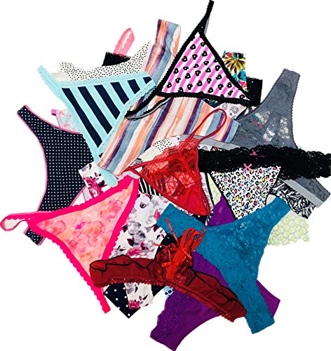 Morvia Varieties of Women Thong Pack Lacy Tanga G-string Bikini Underwear Panties (M, 10 Pcs)