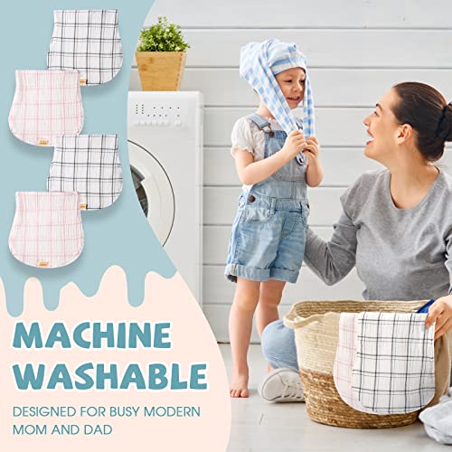 MUKIN Baby Burp Cloths - Neutral 100% Cotton Burping Cloth Set for Babies. Burp Rags, Burp Clothes for Newborn Unisex Baby Boy&Girl. Soft Absorbent Breathable Baby Spit Up Rags