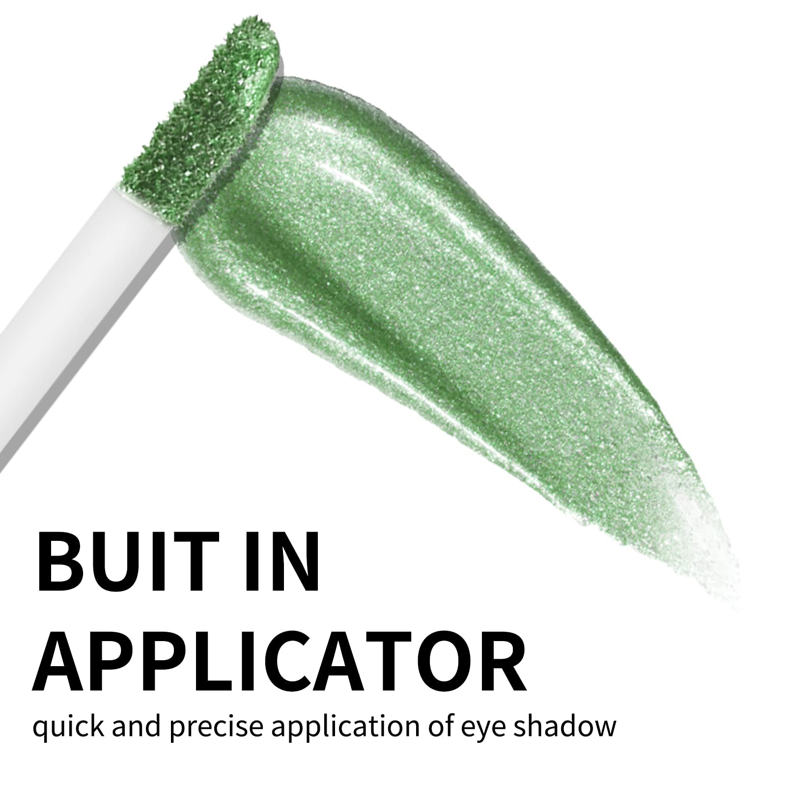 Boobeen Liquid Glitter Eyeshadow, Sparkling Metallic Eye Shadow with Applicator, Quick Drying, Highly pigmented Colors for Multi-dimensional Eye Look