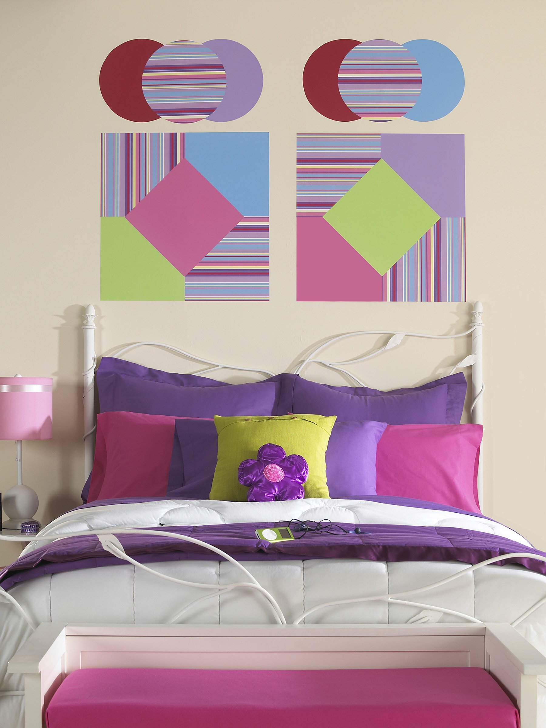 Brewster Home Fashions WPB90222 Wall Pops Purple Perk Blox, Set of 5 Stickers