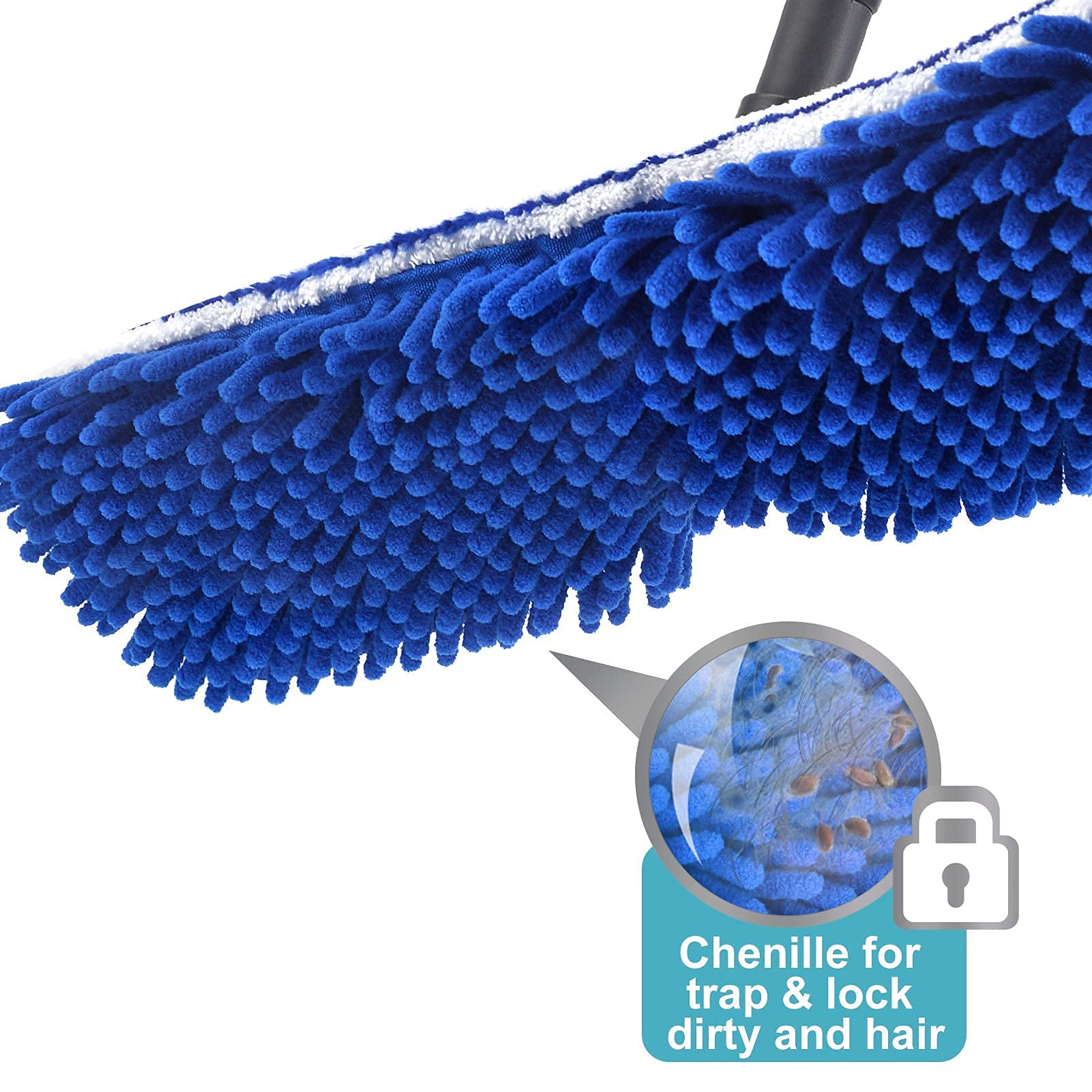 Conliwell 3 Pack Microfiber Flip Mop Refills, Mop Replacement Head, Dry Wet Flip Flat Dust Mop Pads, Microfiber Pros Reusable Pads Machine Washable