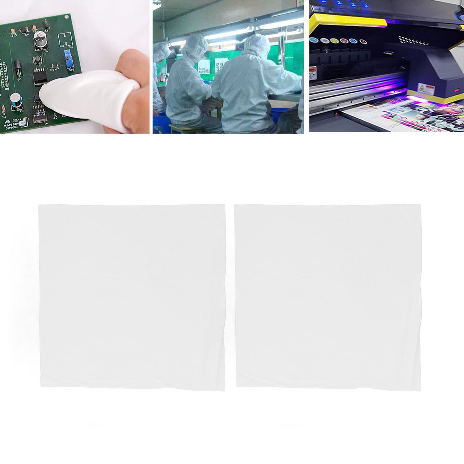 Dust Free Wiping Cloths, Polyester Fiber Lightweight 100Pcs 1 Pack Laboratory Wipers Uniform Texture Good Water Adsorption for Parts