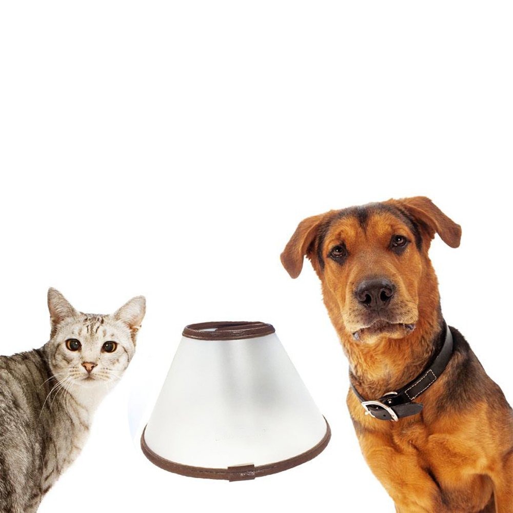 Gmaso Pet Recovery E-Collar for Pet Dogs & Cats,Professional Adjustable Recovery Collar for Surgety,Wound Healing Protection (S)