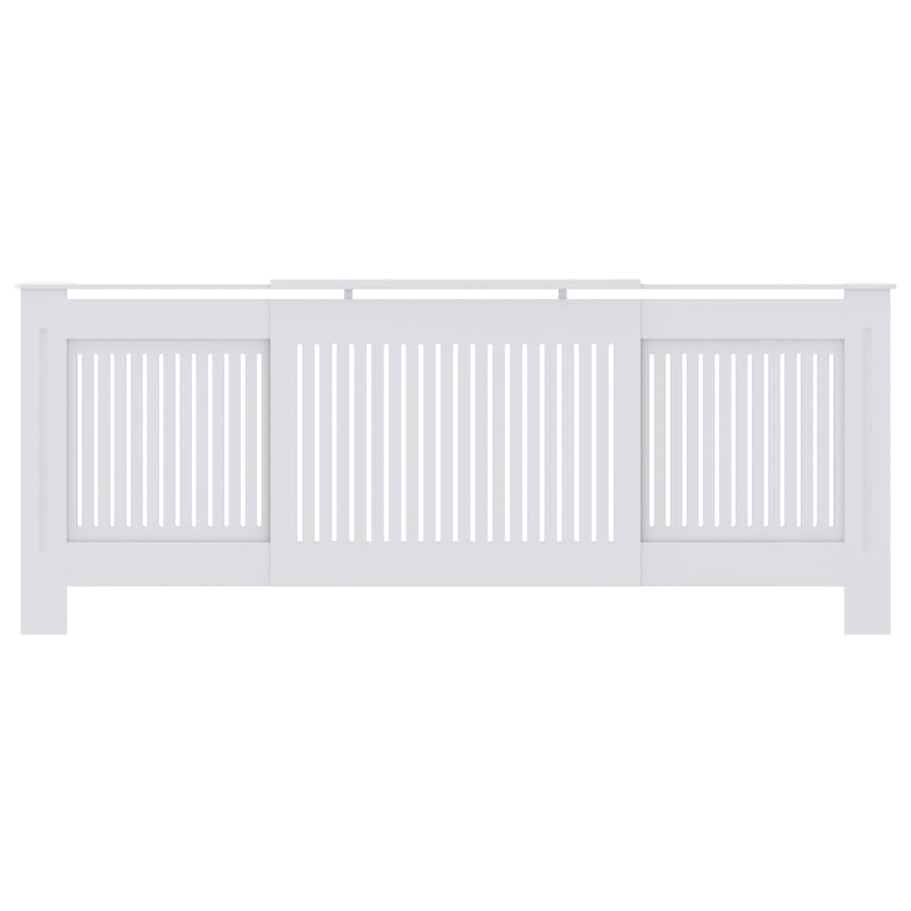 vidaXL Radiator Cover, Radiator Guard for Home Office, Heater Cover for Living Room Decorative, Heating Cabinet Protective Cover, White MDF