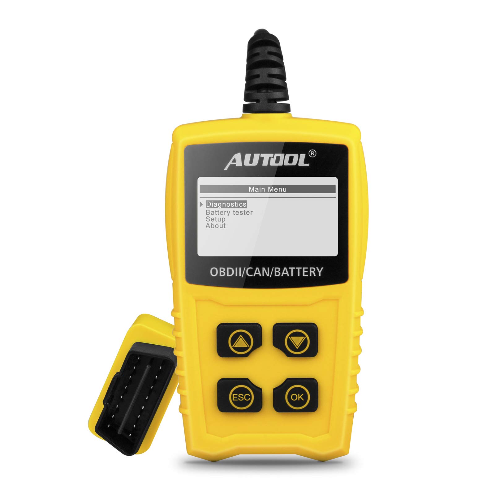 Car OBD2 Scanner Engine Clear Fault Code Reader OBDII Scanner ,Check State Emission Monitor Status Multi-Language Diagnostic Scan Tool for All 12V Vehicle