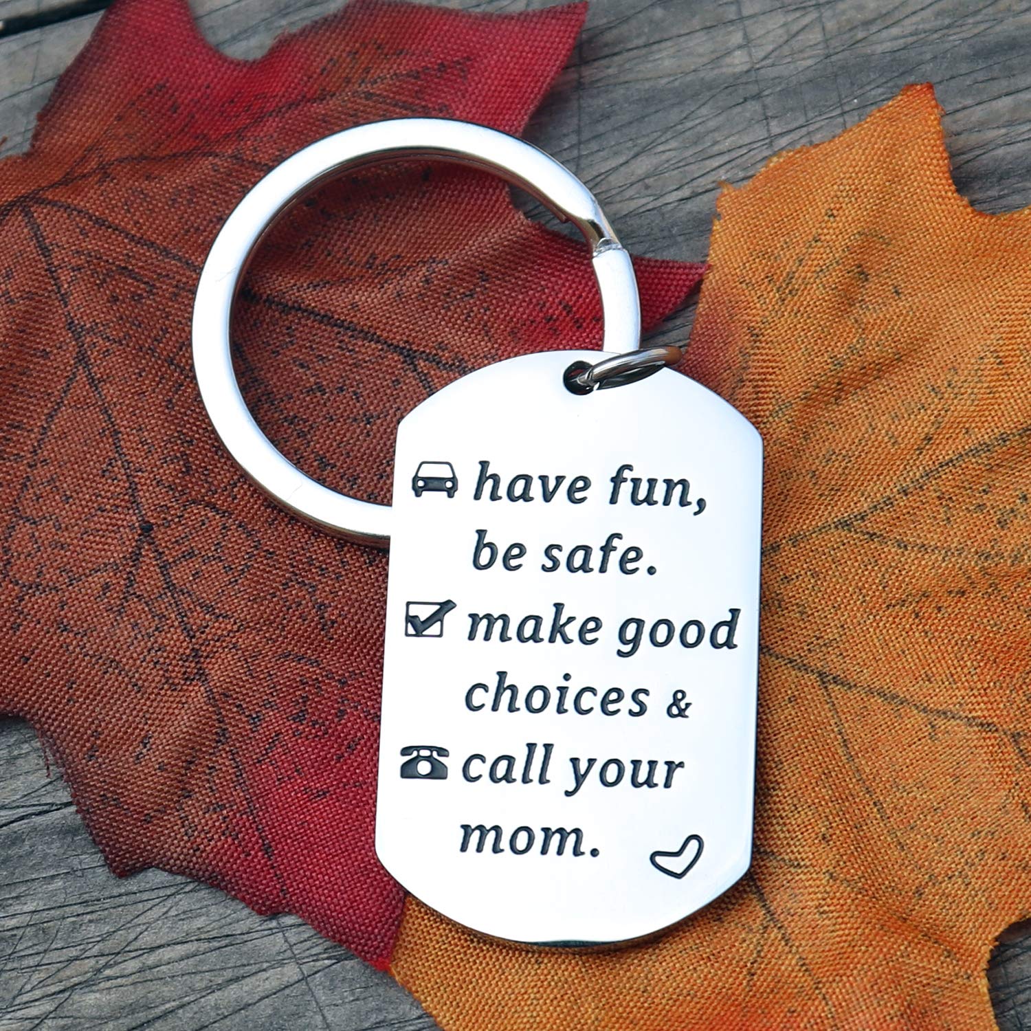 Call Your Mom Keychain for New Driver Gifts for Graduation 16 Year Old Boy Girl Son Daughter Birthday Key Chain