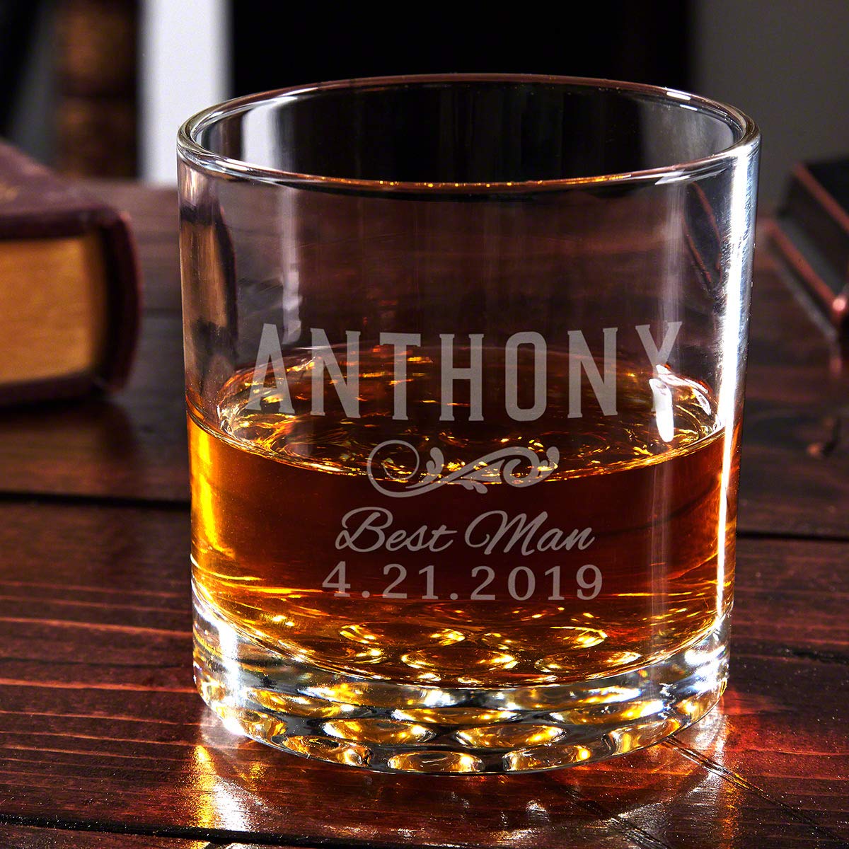 Classic Groomsman Custom Whiskey Glass (Personalized Product)
