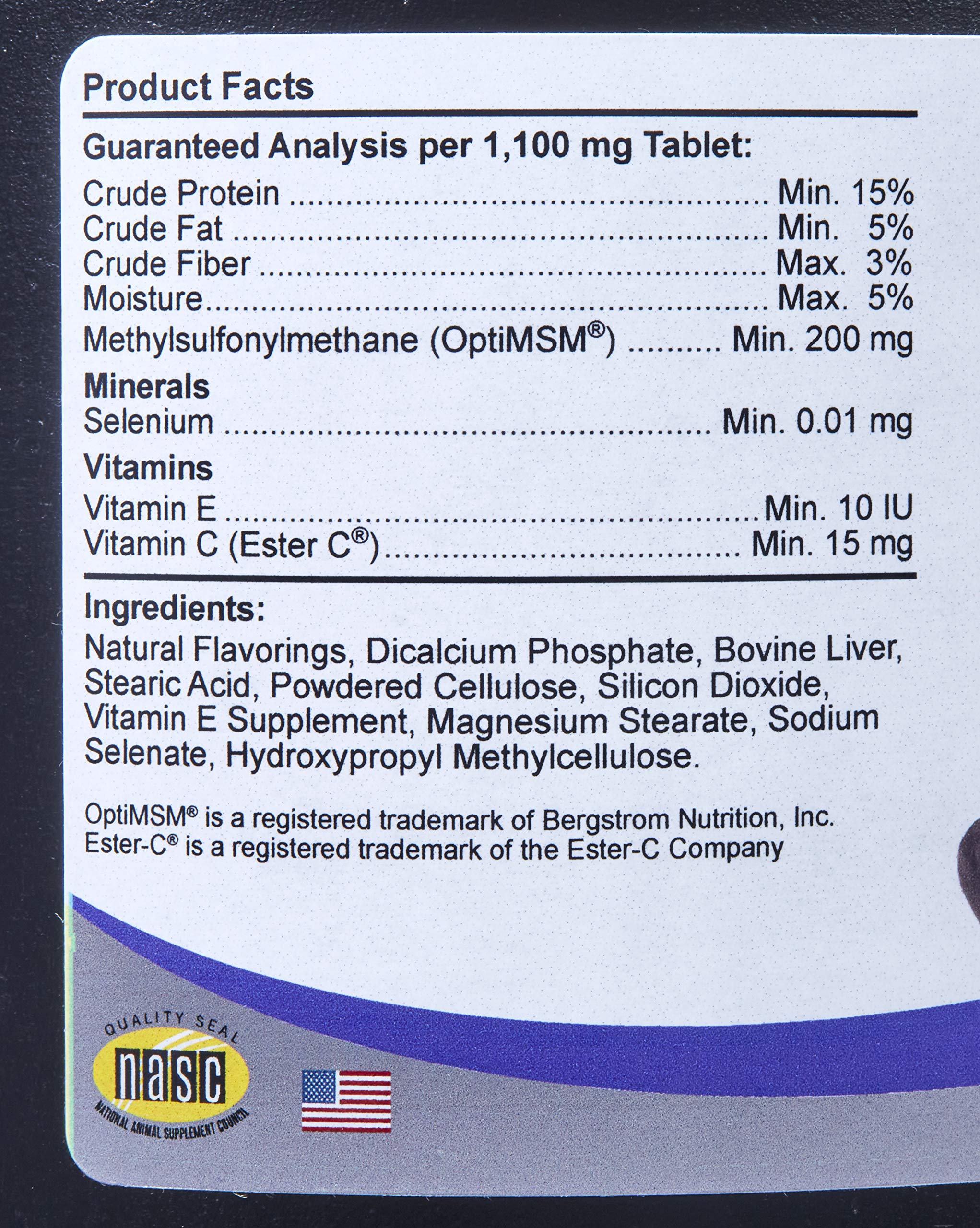 Kala Health COMFORT Antioxidant Supplement for Dogs, 1,000 Count, Immune Support and Helps Reduce Skin Allergies, Contains: MSM, Superoxide Dismutase, Selenium and Vitamin C & E, Made in The US