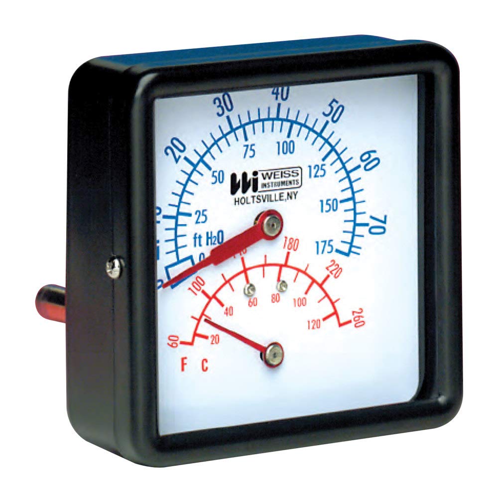 Weiss Instruments CTP40RSX Tri-O-Meter - 1/2" NPT Rear