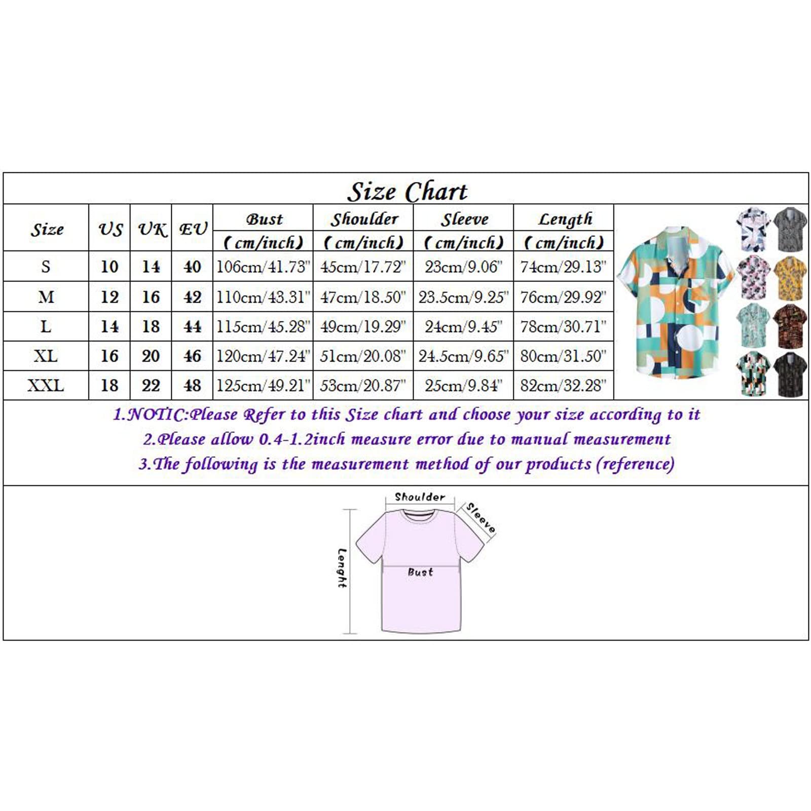 DUOWEI New Men's Casual Loose Large Size Shirts Lapel Printed Short Sleeve Shirts Hawaiian Beachwear Black