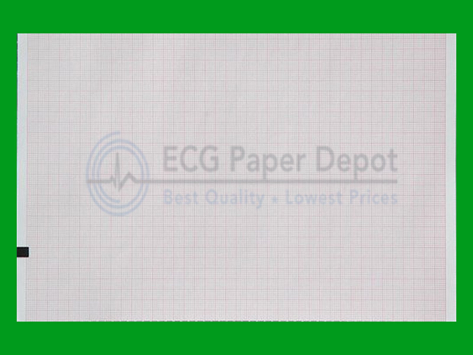 Welch Allyn Compatible 2157-012A Generic ECG Paper 10 Pack, Z-Fold, Red Grid, 210mm x 140mm