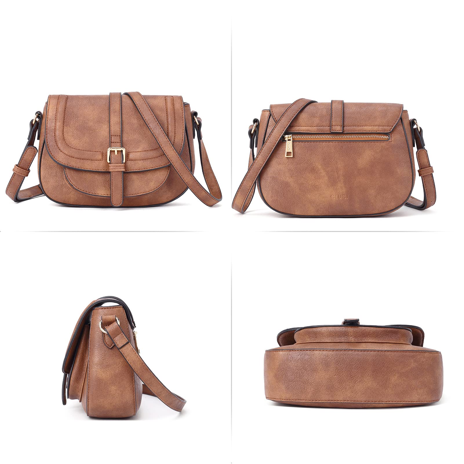 CLUCI Small Crossbody Bag for Women Clutch Handbag,PU Leather Shoulder Purse with Adjustable Strap