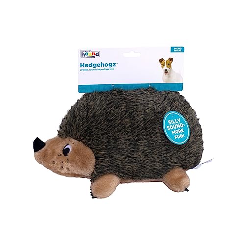 Outward Hound Hedgehogz Squeaky Dog Toy β Cuddly Soft Toy for Dogs - Durable Plush Fluffy Toy for Awesome Pets, LG, Model:32022, Brown, Medium