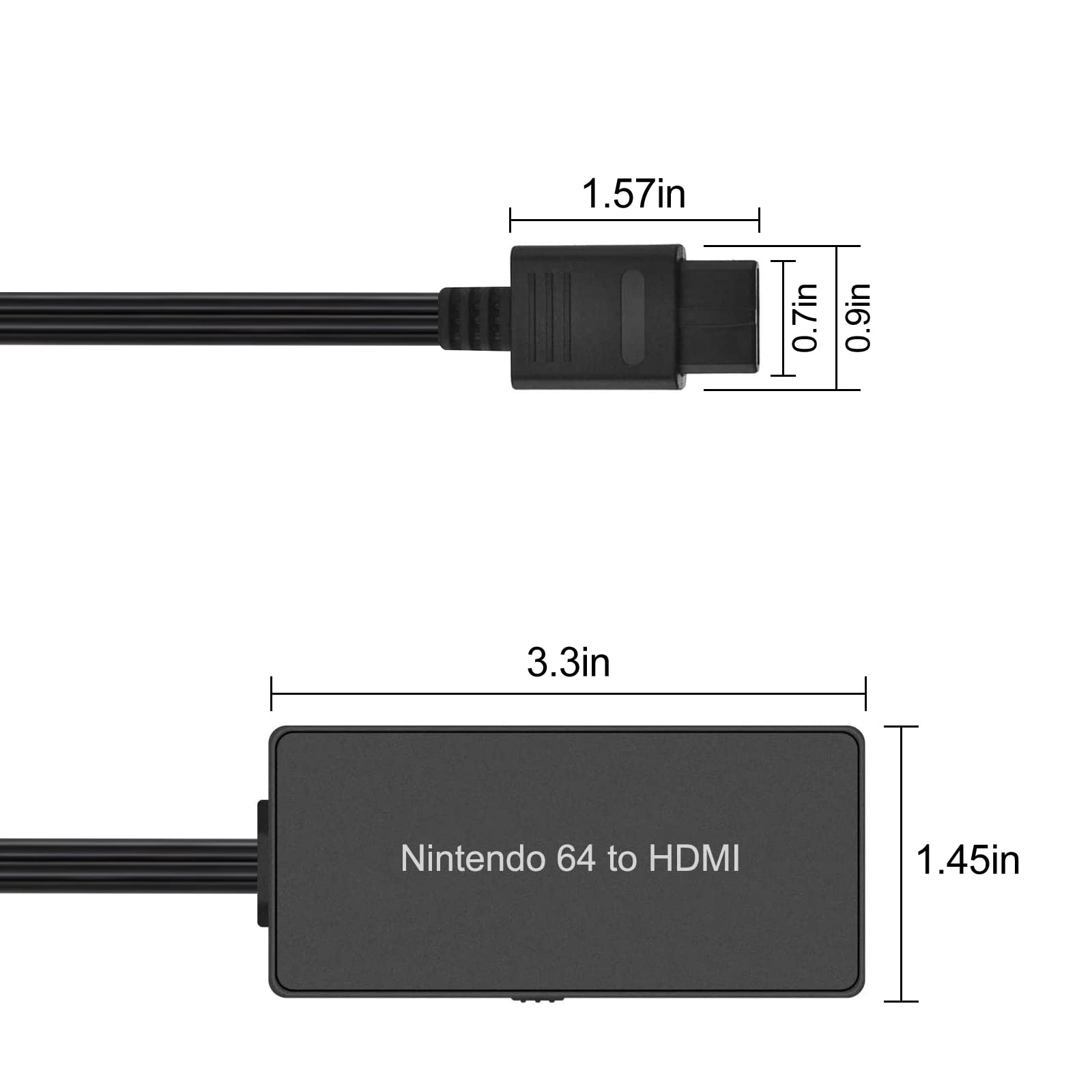 Compatible with Nintendo 64 to HDMI Adapter, Support 16:9 and 4:3 Convert,N64 to HDMI, HDMI Cable for N64 & Super SNES and NGC