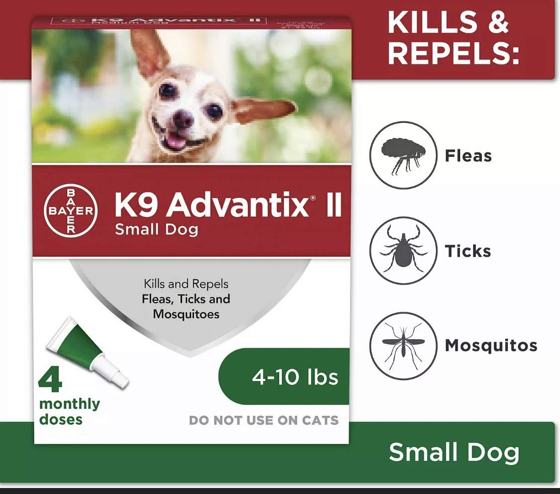 K9 ADVANTIX II for Small Dogs, 4 Count (Pack of 1)