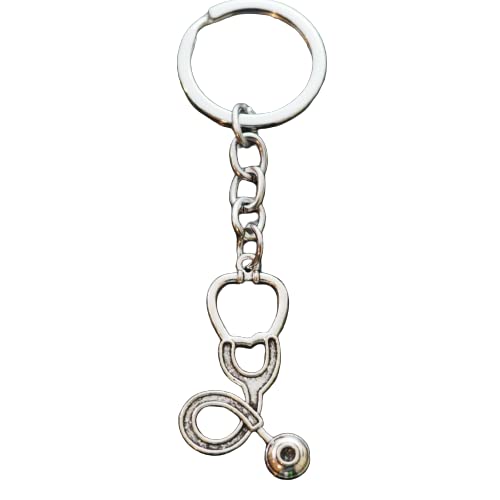 Doctor Nurse Stethoscope Metal KeyChain 1.6 Inch Size Cars Trucks Hardware Lightweight