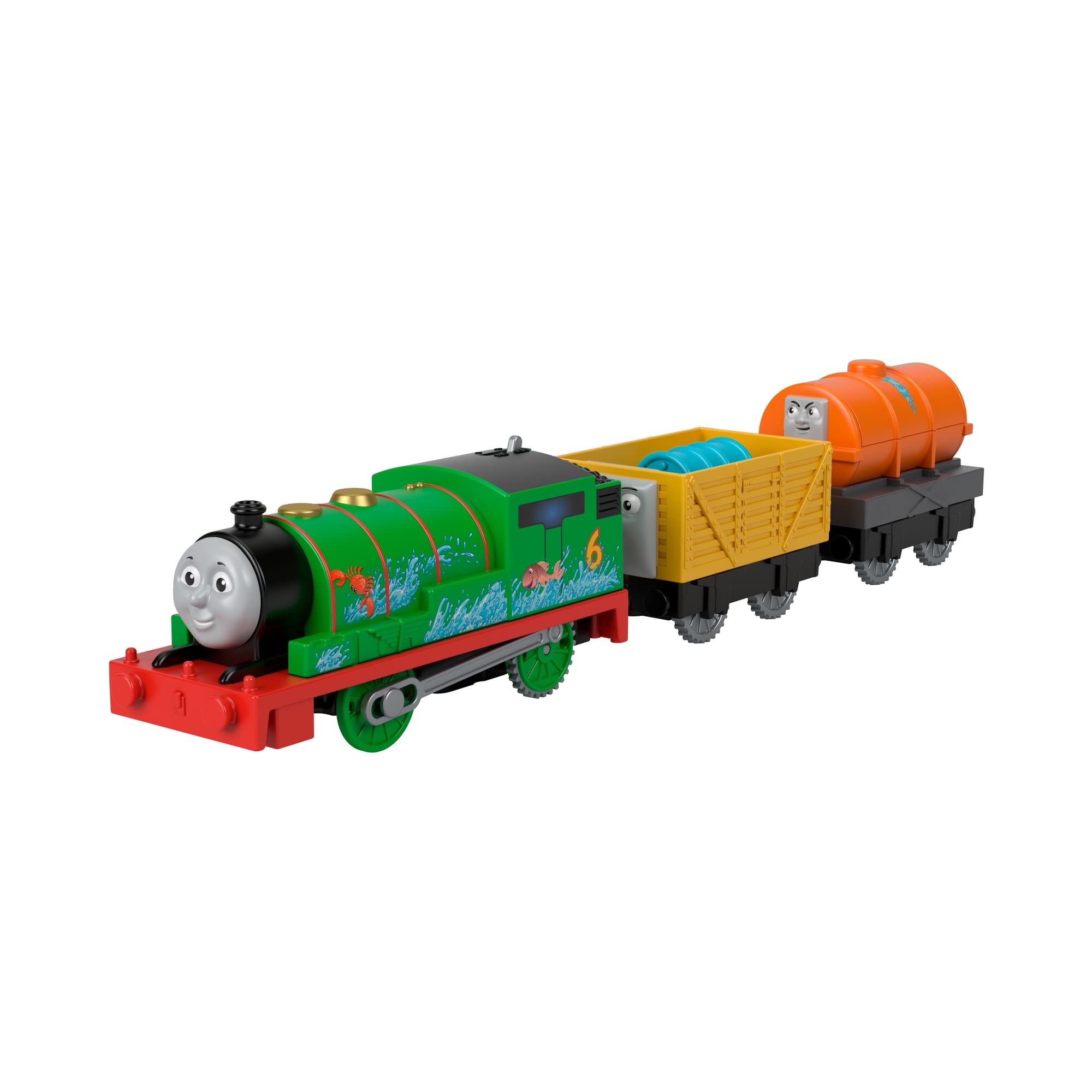 Thomas & Friends Percy and Troublesome Truck, Battery-Powered Motorized Toy Train for Preschool Kids Ages 3 Years and up