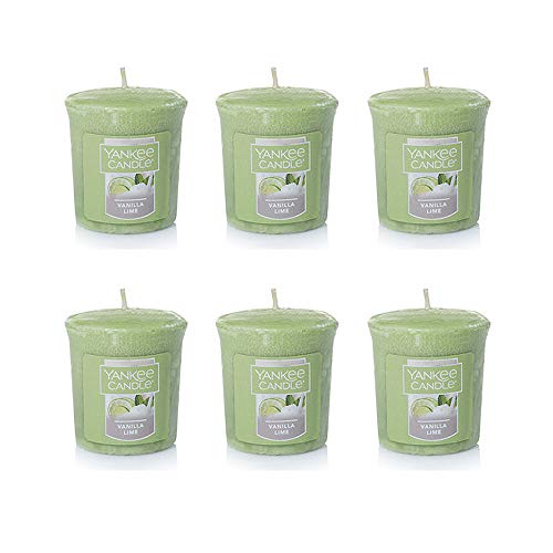 Yankee Candle Lot of 6 Vanilla Lime Votive Candles