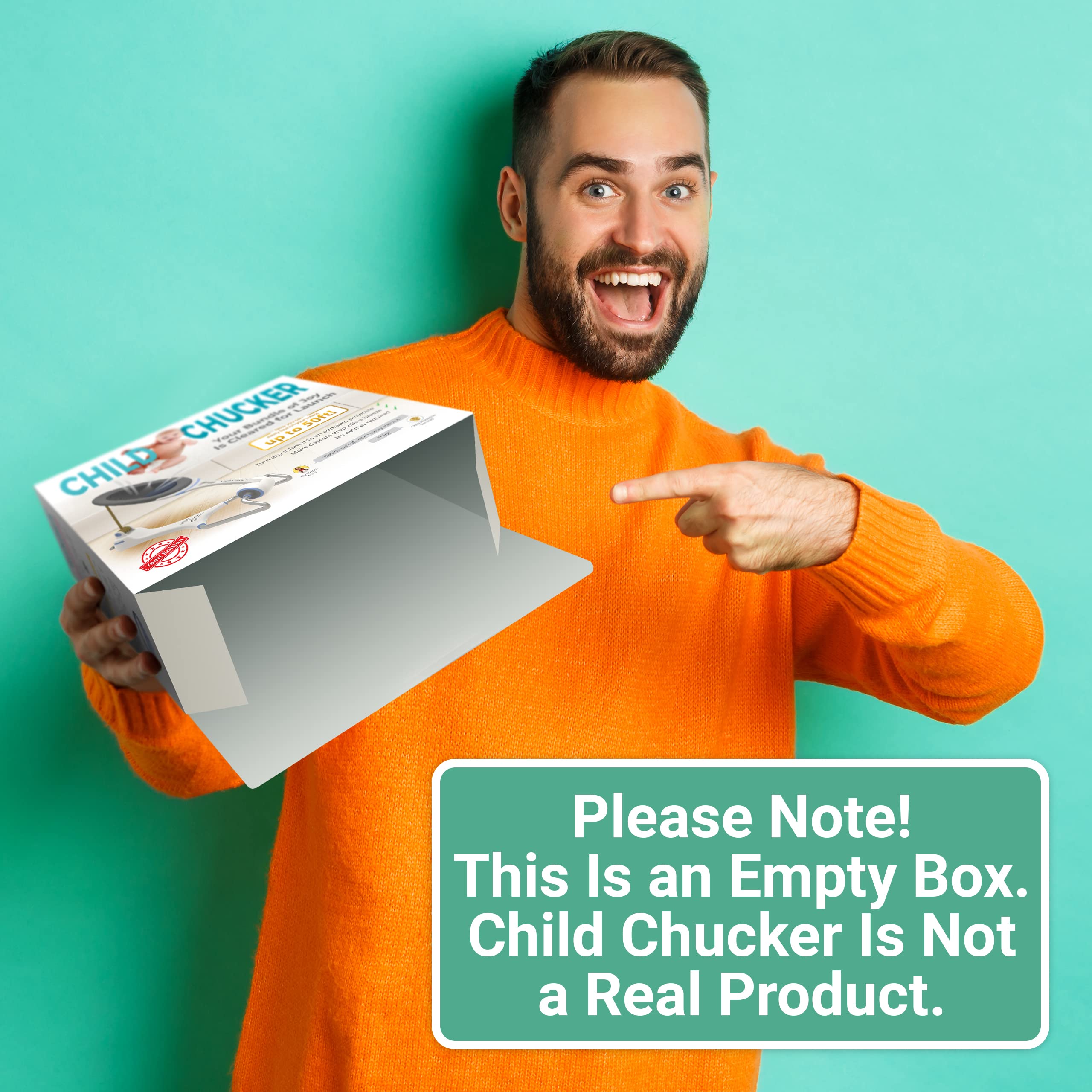 Witty Yeti Hilarious Child Chucker Gag Gift Empty Box Wrap Your Real Present Inside to Prank Friends or Family with This Practical Joke for Men or Women. Funny Idea for New Parents or Baby Shower.
