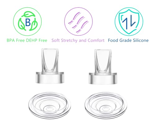Loveishere Duckbill Valves and Silicone Diaphragm, Compatible with Momcozy/TSRETE/PADRAM/LoveOfLive/OMFMF Breast Pumps Replace momcozy S9|S10|S12 Pump Parts/Accessories,4pcs Set