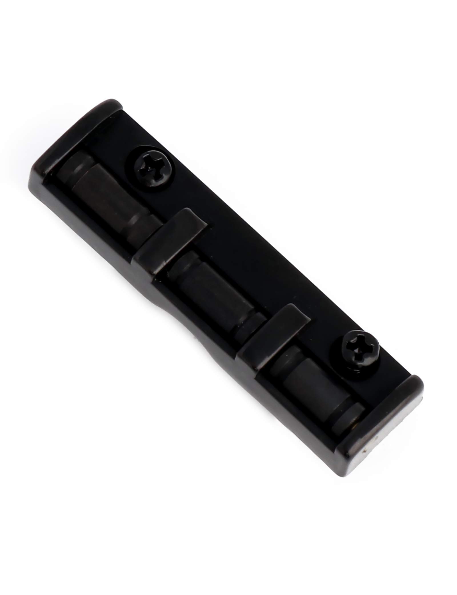 Holmer 6 String Metal Guitar Roller Nut 3 Saddles with Screws Compatible with Strat or Tele Electric Guitar Black.