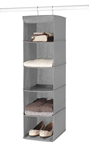 Whitmor 5 Shelf Hanging Accessory Shelves Paloma Gray