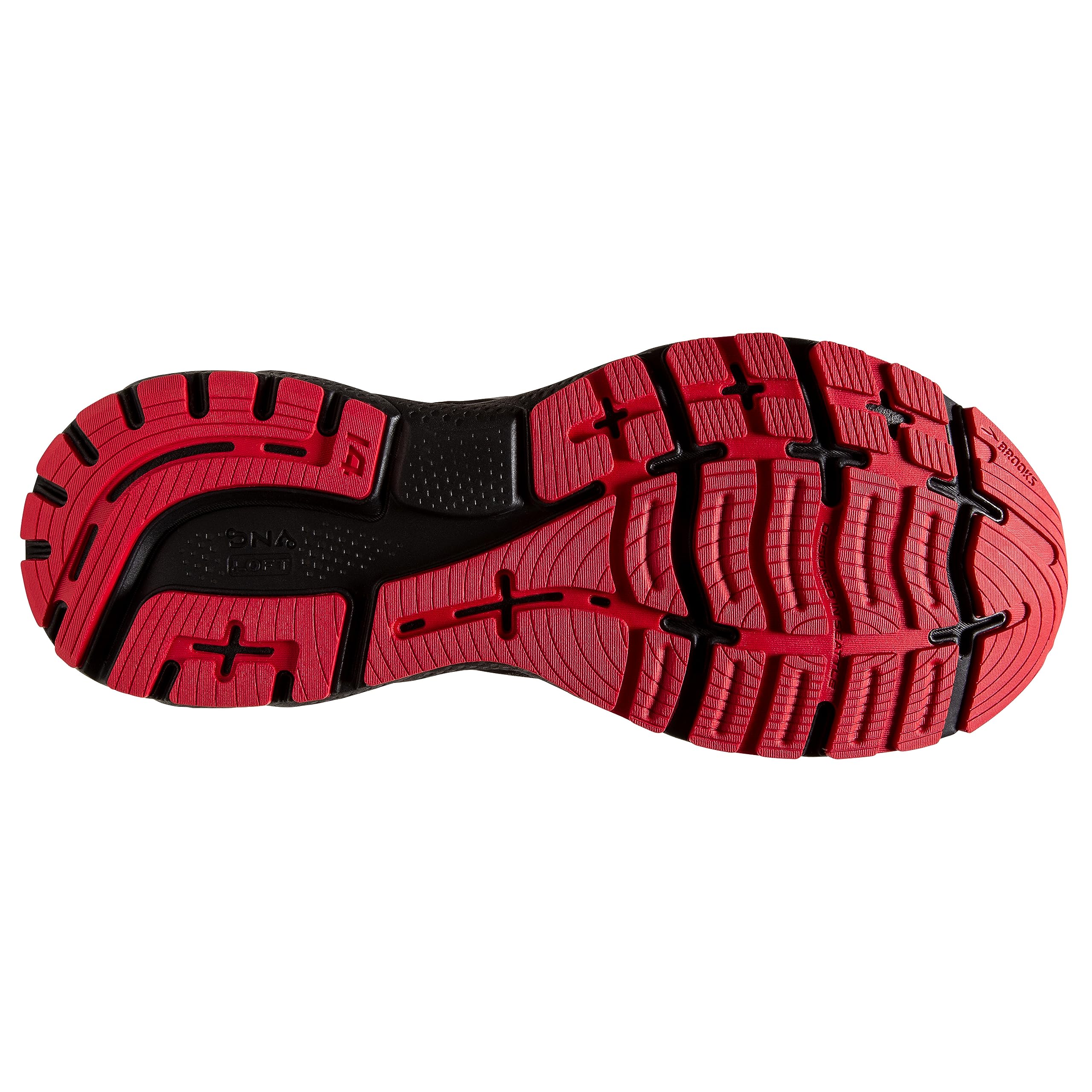 Brooks Men's Ghost 14 GTX Waterproof Neutral Running Shoe - Black/Blackened Pearl/High Risk Red - 12 Medium