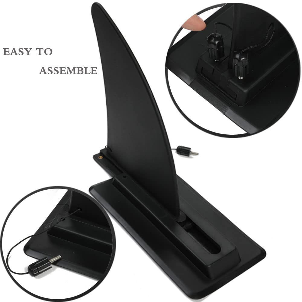 Borogo 9" Surfboard Fin - Kayak Skeg Inflatable Paddleboard Fin β Quick Release Detachable Longboard Center Fin β Ideal for Inflatable Stand Up Paddle