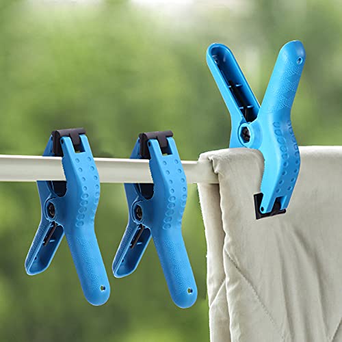 FASTORS 4.5 Inch Spring Clamps for Woodworking,12-PACK Backdrop Clips,Clamps for Pool Cover, Crafts,Photography Studio and Muslin Backdrop, Clamps Heavy Duty(BLUE)