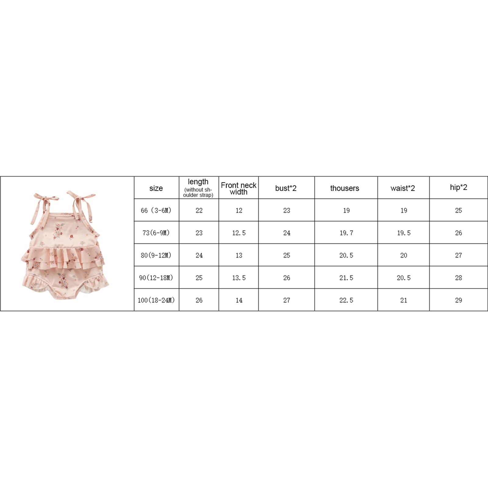 Infant Baby Girl Swimsuit One Piece Strap Ruffle Floral Bikini Swimwear Bathing Suit Summer Beach Wear (Orange Lemon, 3-6 Months)