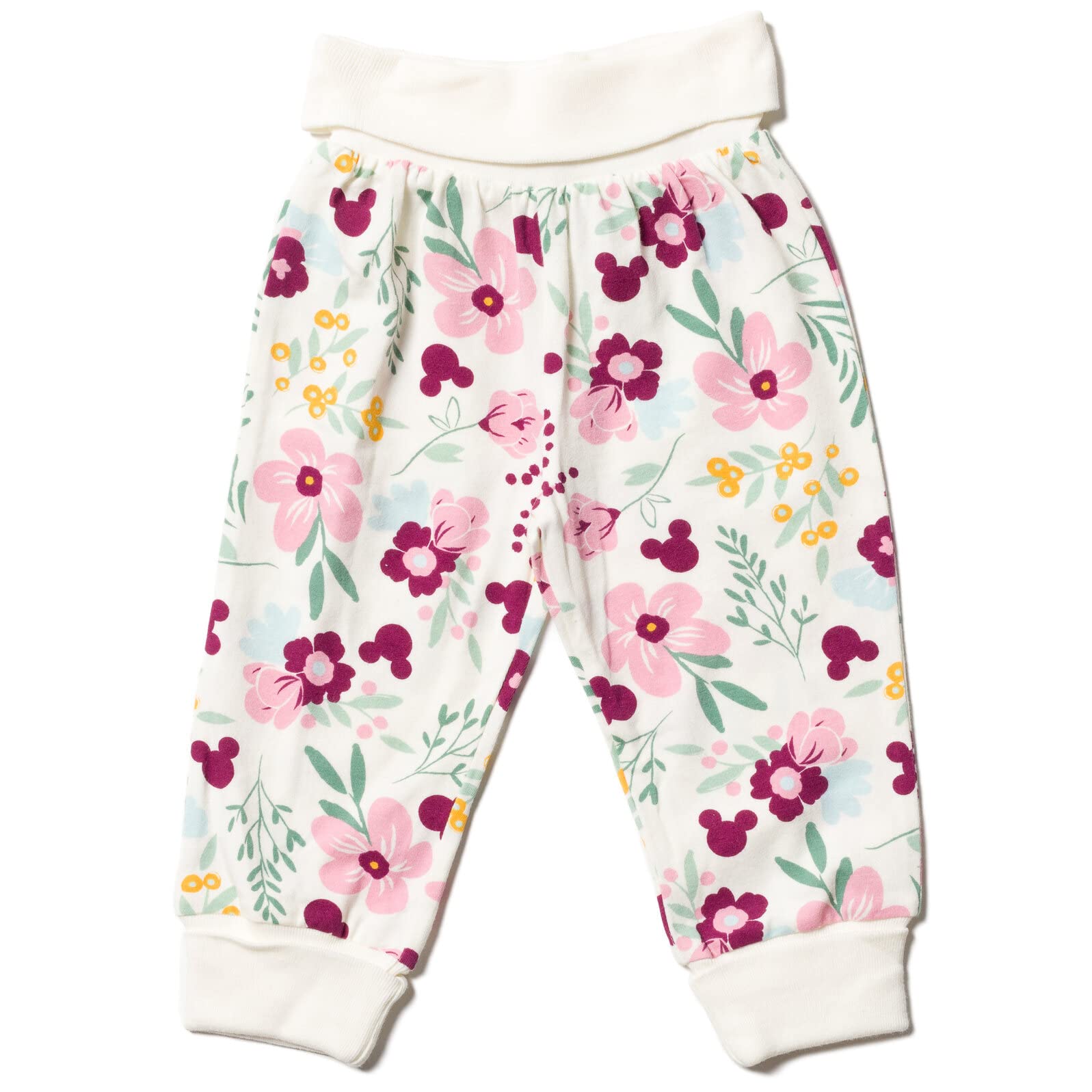 Disney Minnie Mouse Mickey Mouse Newborn Baby Girls Cuddly Bodysuits Pants White/Pink 0-3 Months