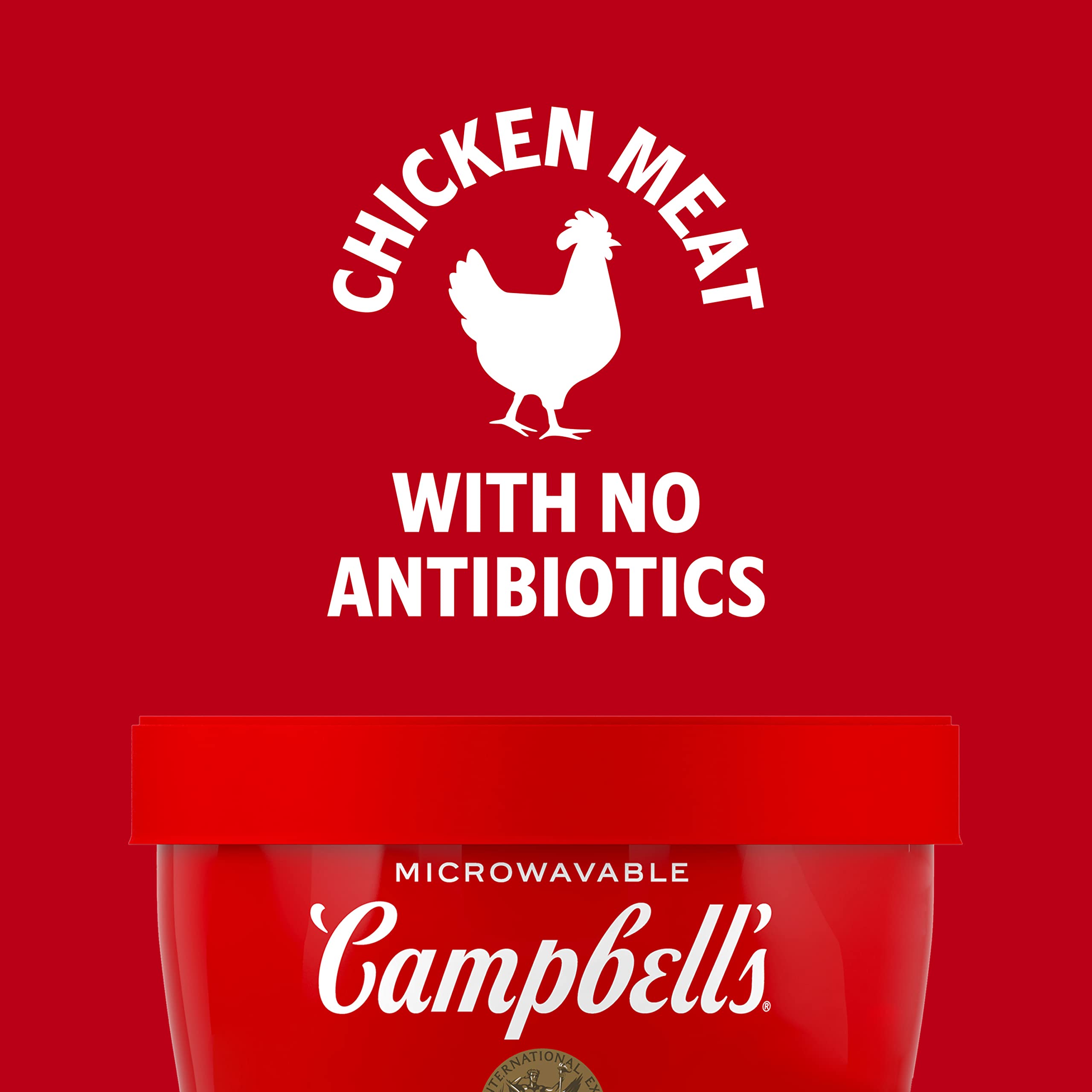 Campbell's Homestyle Chicken Noodle Soup Microwavable Bowl, 15.4 Ounce (Pack of 8)