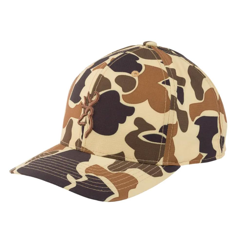Browning unisex adult Classic Browning 308312121 Cap Cupped Up Vtan, Vintage Tan, One Size US
