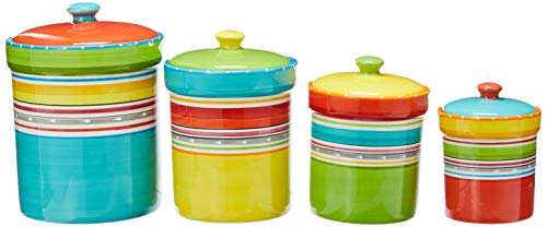 Certified International 4 Piece Mariachi Canister Set, Multicolor