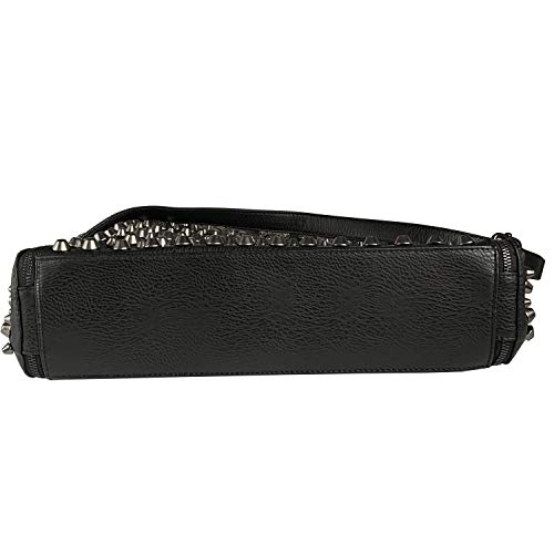 ChikencallĀ® Women Studded Skull Handbag and Purses PU Leather Big Tote Crossbody Shoulder Bag Black