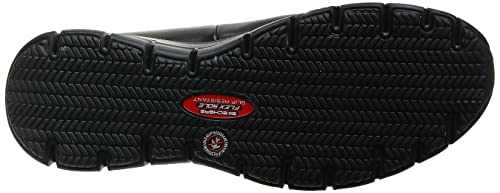 Skechers for Work Women's Sure Track Slip Resistant Shoe, Black, 7.5 M US