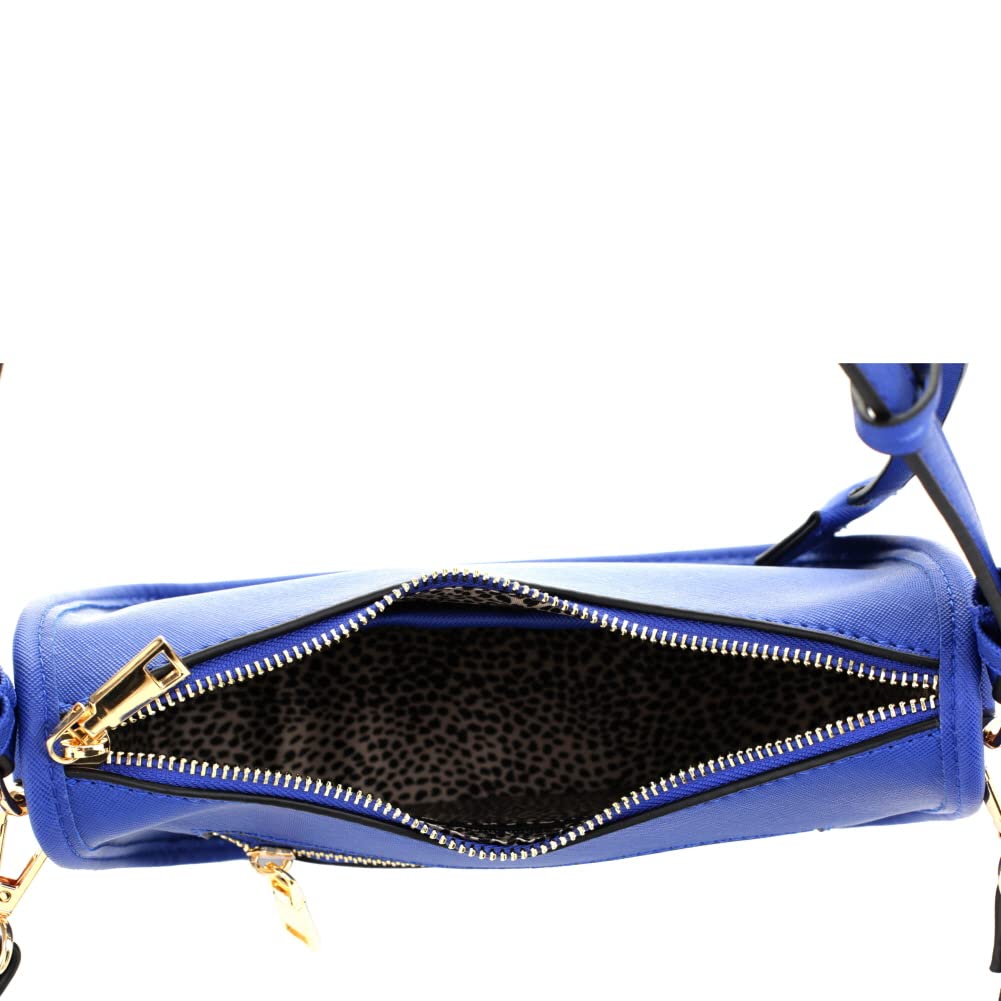 Womens Girls Minimal Vintage Retro Small Vegan Leather Shoulder Bag Purse Wallet Set (zBlack)