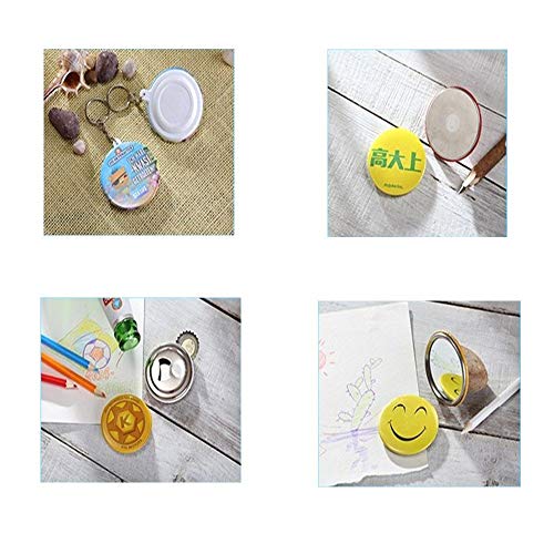 Button Maker Badge Making Machine Button Maker Machine Die with ABS Slide+1000sets Badge Parts+1pcs Circle Cutter 10~300mm (φ25mm 1")