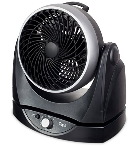 Ozeri Brezza II Dual Oscillating 10" High Velocity Desk Fan, Black