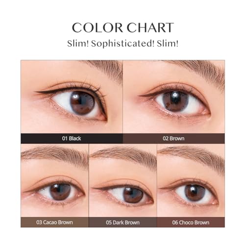 CLIO Sharp So Simple Waterproof Pencil Eye Liner, Micro Precision Tip (2mm), Twist Up, Self-Sharpening, Long Lasting, Smudge-Resistant, High-Intensity Color, Ultra-Smooth (01 Black)