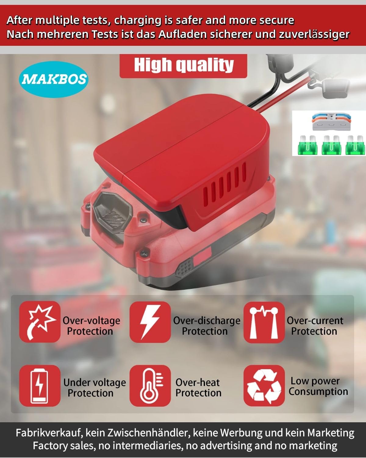for Bauer 20V Battery Adapter,for Power Wheels Adaptor,DIY Converter for Bauer 20V Battery Power Station,Battery Conversion Kit with Switch,for DIY Rc Car Toys Batteries,for Robotics and Rc Truck