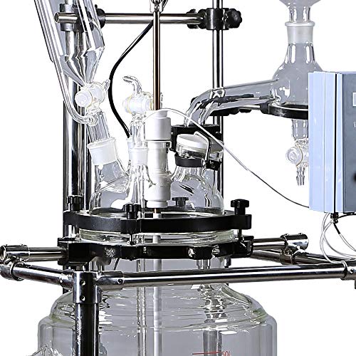 HNZXIB Double-Layer Cylindrical 50L Glass Jacket Type Reactor Chemical Reaction Unit