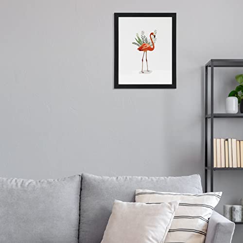 NAOKBOEE 11x15 Picture Frame in Black - Horizontal and Vertical Formats for Wall - Composite Wood with Shatter Resistant Plexiglass